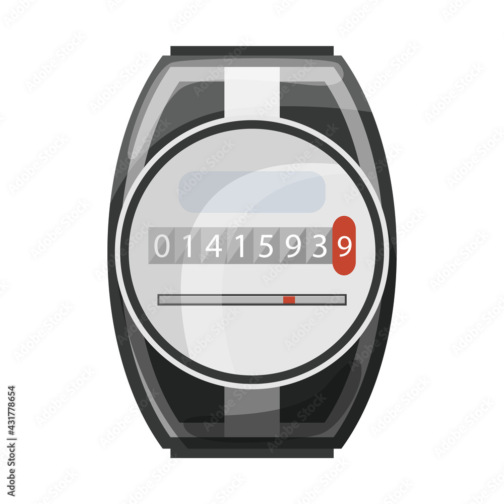 Meter counter. Electric power measurement. Electricity meter to record ...