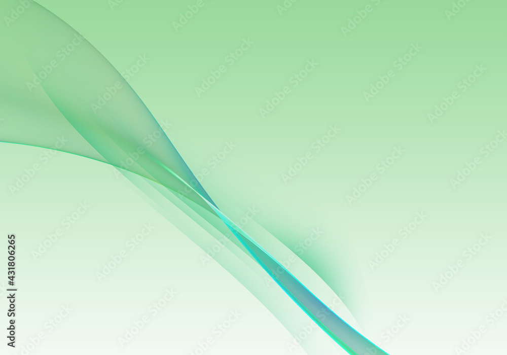 Abstract background waves. White, mint green and blue abstract ...