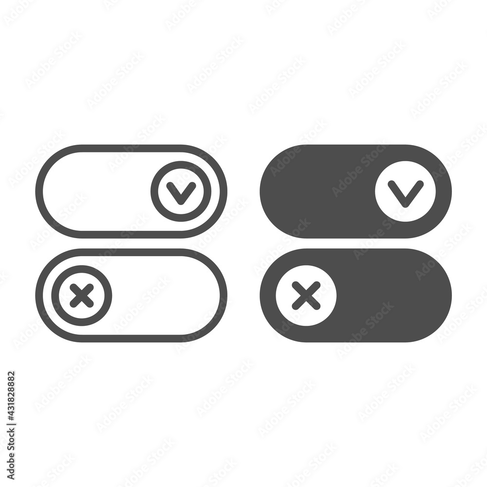 Vecteur Stock Buttons for active and inactive program add on line and ...
