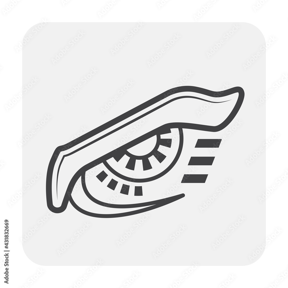 Robot eye or bionic eye vector icon. Also called artificial or ...