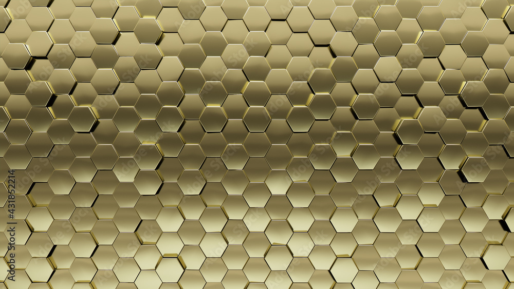 Polished, Luxurious Wall background with tiles. 3D, tile Wallpaper with ...