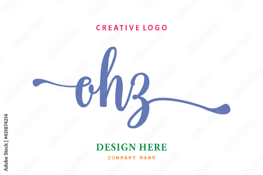 OHZ lettering logo is simple, easy to understand and authoritative ...