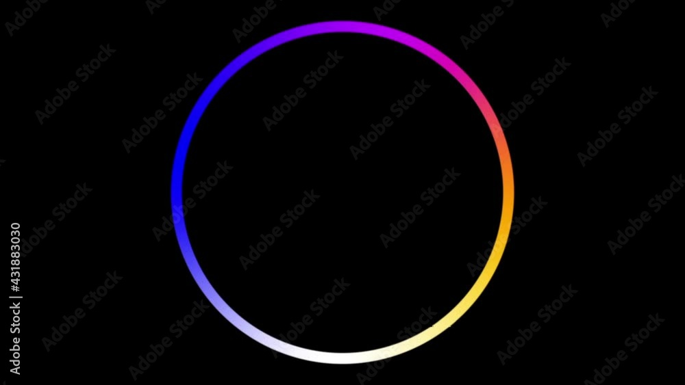 Circular gradient on a black background. Loading circle. Stock Video ...