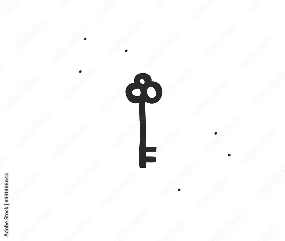 Hand drawn vector abstract stock flat graphic illustration with logo ...