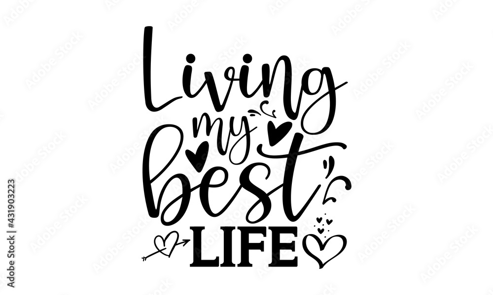Living my best life - afro woman t shirts design, Hand drawn lettering ...