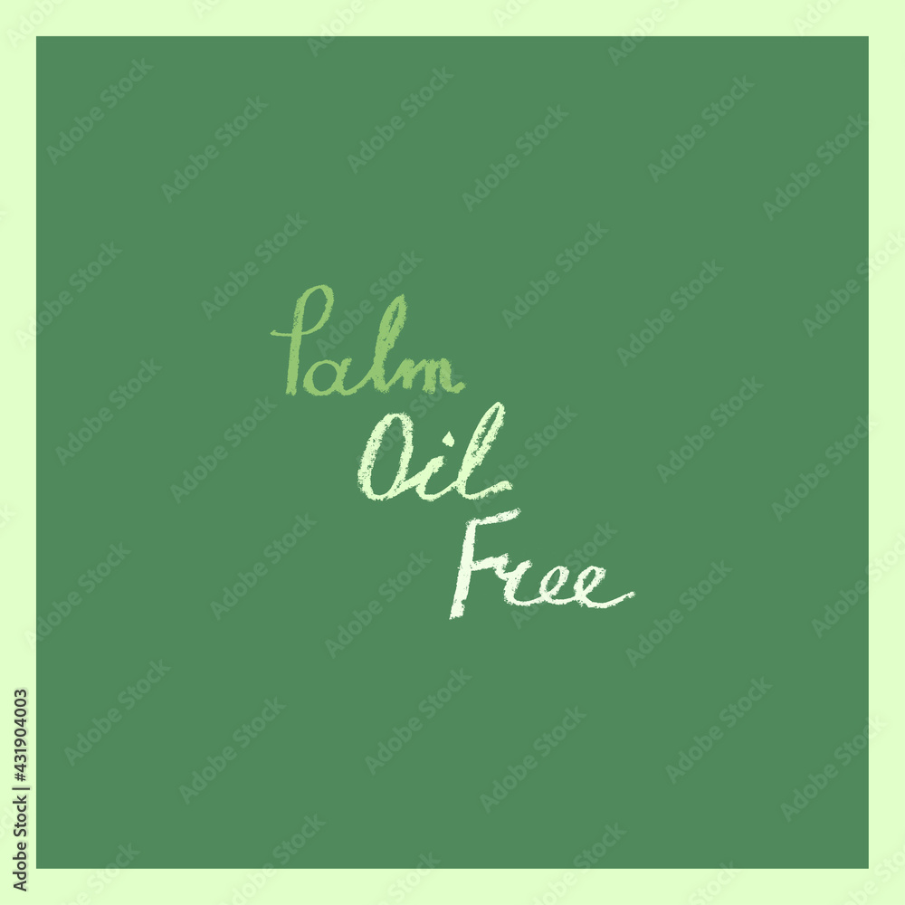 Palm oil free symbol. Hand-drawn icon palm. Isolated Palm oil-free sign ...