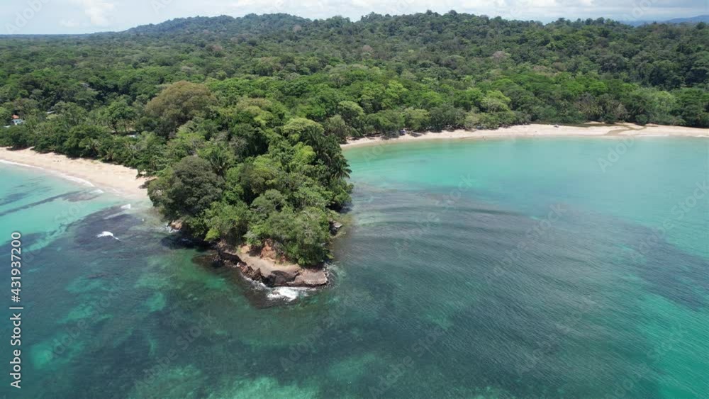 Caribbean Coast of Limon in Costa Rica -aerial views of Cocles, Punta ...