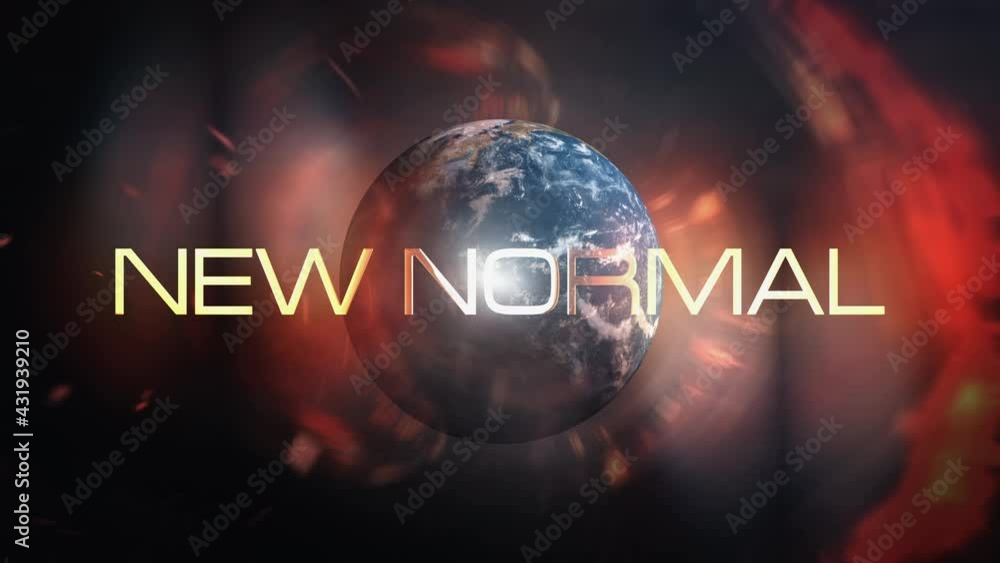 New Normal cinematic loop title trailer background concept. 4K 3D ...