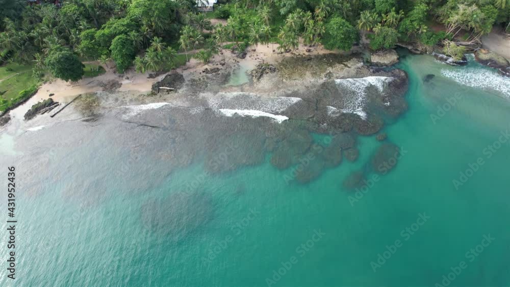 Caribbean Coast of Limon in Costa Rica -aerial views of Cocles, Punta ...