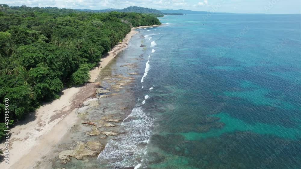 Caribbean Coast of Limon in Costa Rica -aerial views of Cocles ...