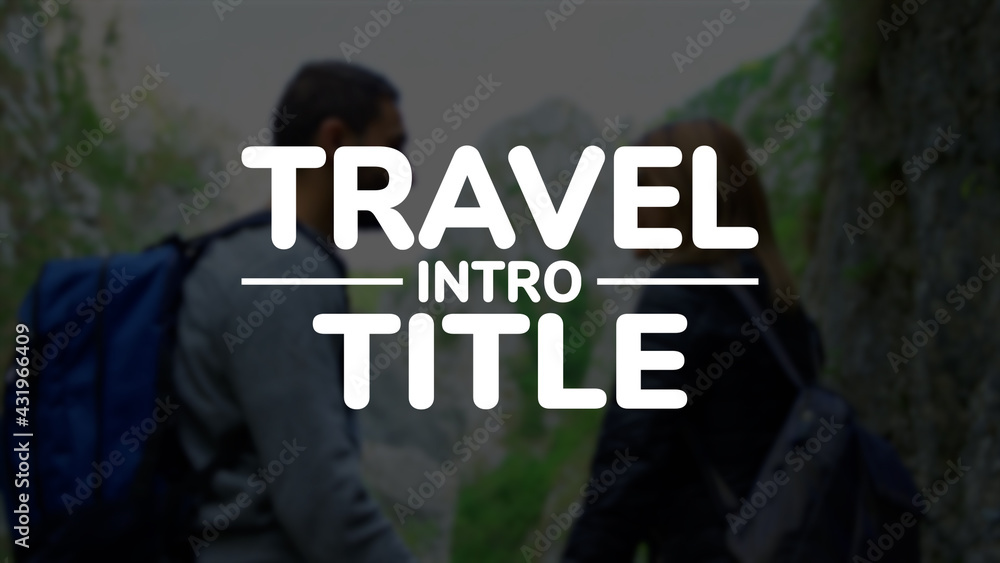 Travel Vlog Intro Title Stock Template | Adobe Stock