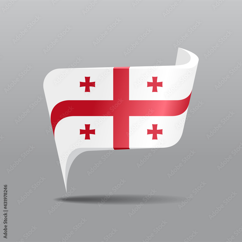 Georgian flag map pointer layout. Vector illustration. vector de Stock ...