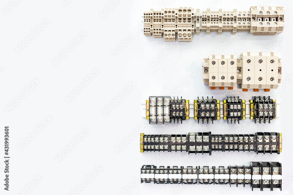 various type and shape of new sample terminal clamp or connector socket ...