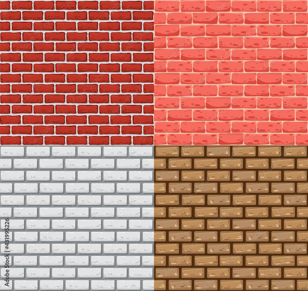 seamless brick wall. Realistic color stone texture. Decorative patterns ...