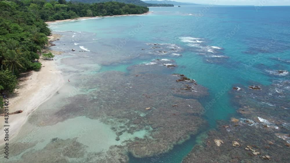 Caribbean Coast of Limon in Costa Rica -aerial views of Cocles, Punta ...