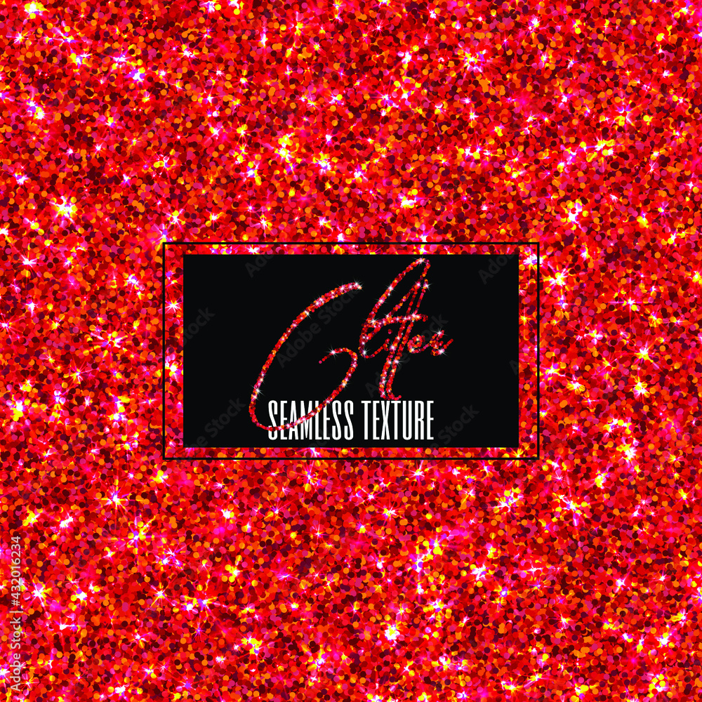 High resolution glitter seamless texture. Shimmer and shining red ...