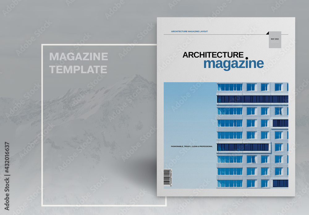 Architecture Magazine Layout Stock Template | Adobe Stock