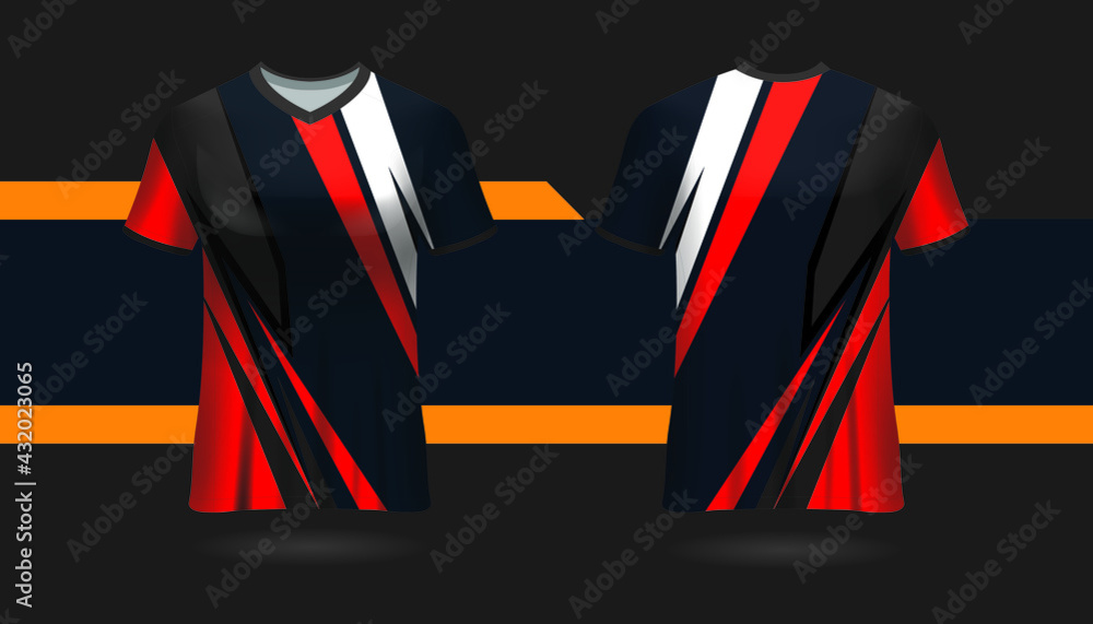Vector jersey sports design template for sports clubs. uniform front ...