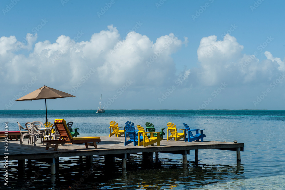 Blue Marlin Resort, South Water Caye, Belize. Stock Photo | Adobe Stock