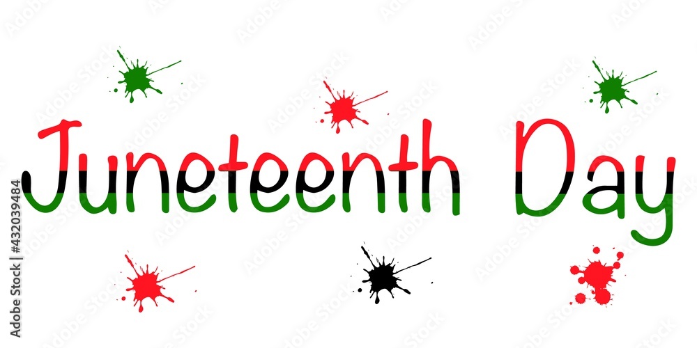 Juneteenth - handwritten modern calligraphy handlettering. Freedom Day ...