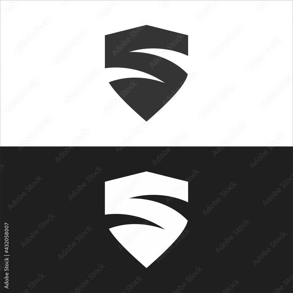 s logo vector design black Stock Vector | Adobe Stock