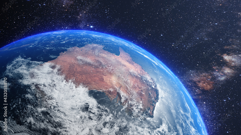 Australia from Space, Planet Earth featuring the Australian continent ...