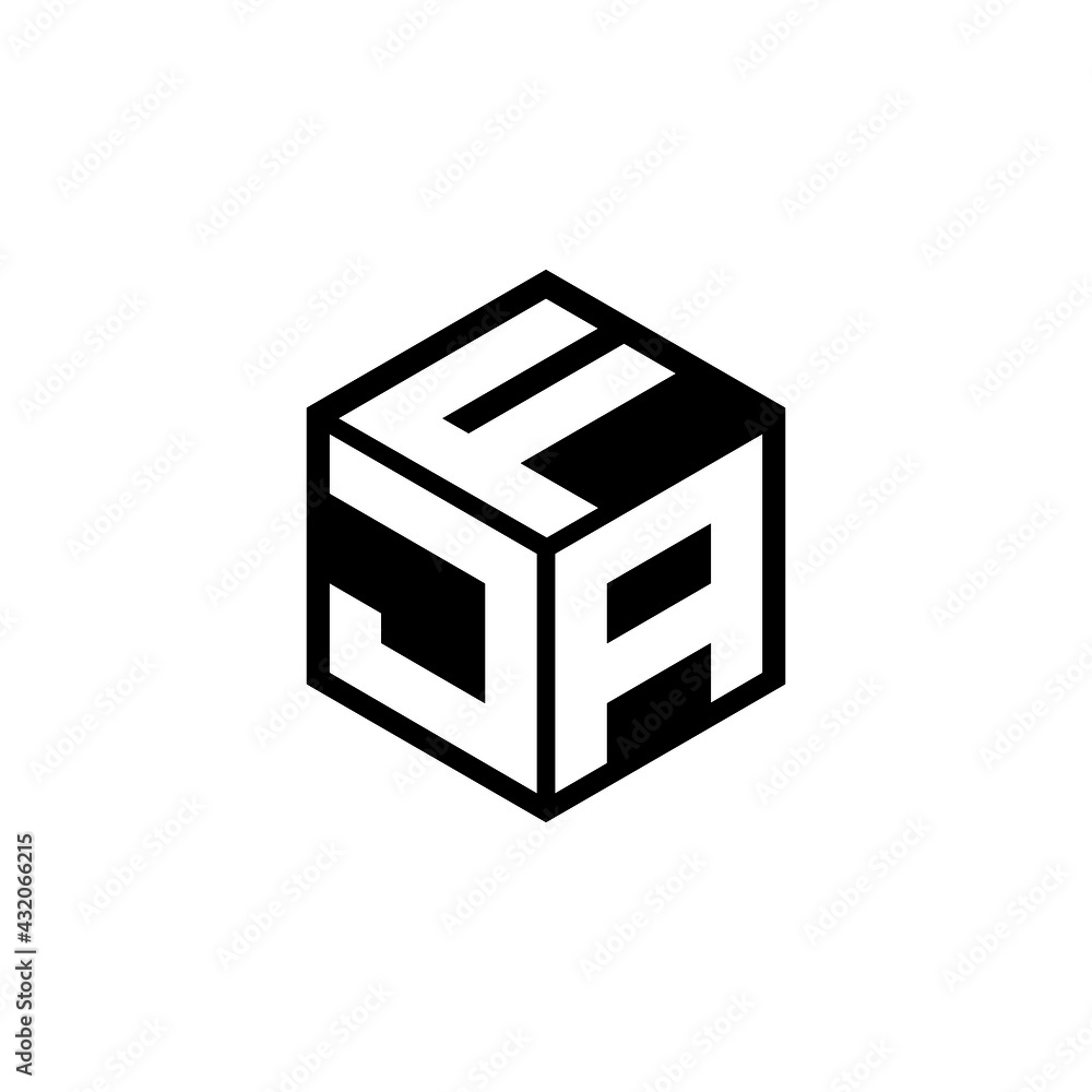 JAF letter logo design with white background in illustrator, vector ...