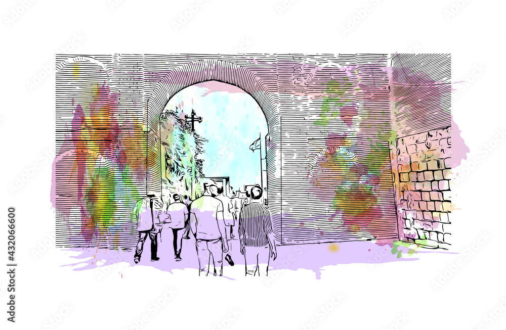 Building view with landmark of Erbil is the capital of Iraqi Kurdistan ...