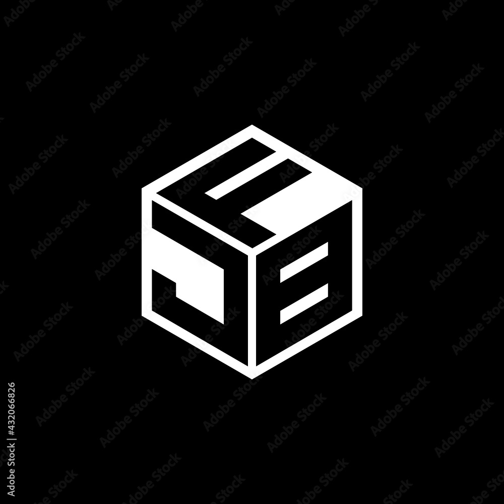 JBF letter logo design with black background in illustrator, vector ...