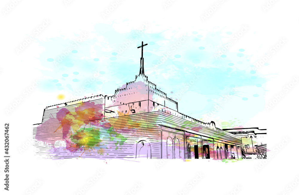 Building view with landmark of Erbil is the capital of Iraqi Kurdistan ...