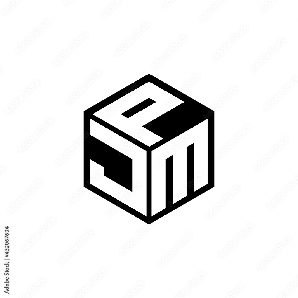 JMP letter logo design with white background in illustrator, vector ...