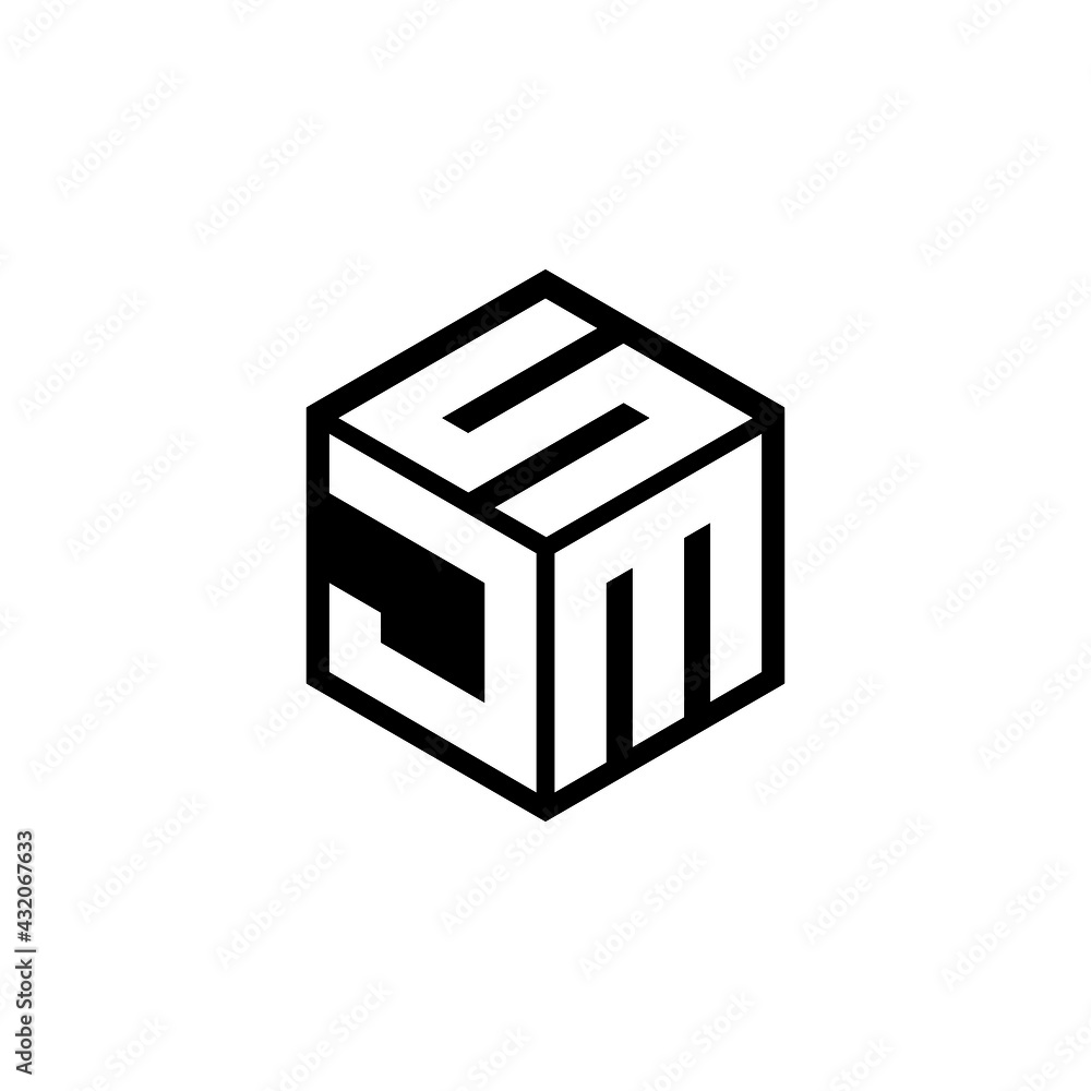 JMS letter logo design with white background in illustrator, vector ...