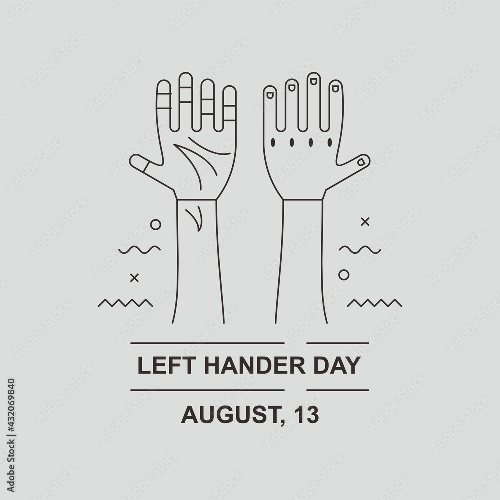 Two left hand line illustration. Easy to edit with vector file. Can use ...