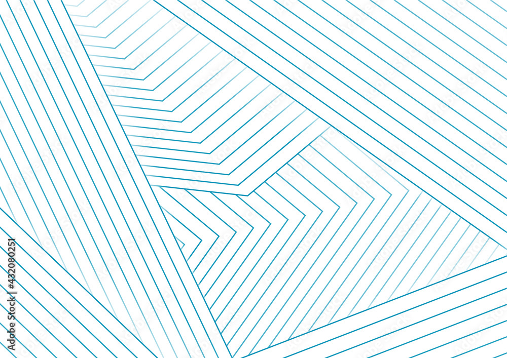 Abstract white minimal background with cyan blue lines. Vector ...