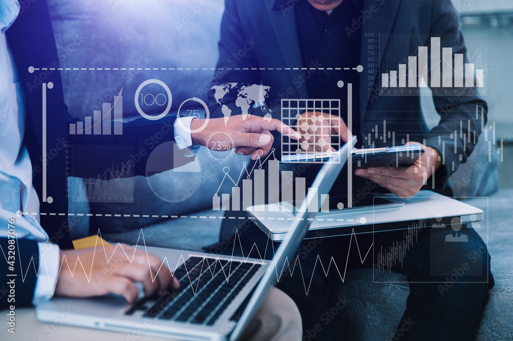 Financial report data of business operations (balance sheet and income ...