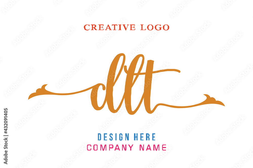 DLT lettering logo is simple, easy to understand and authoritative ...