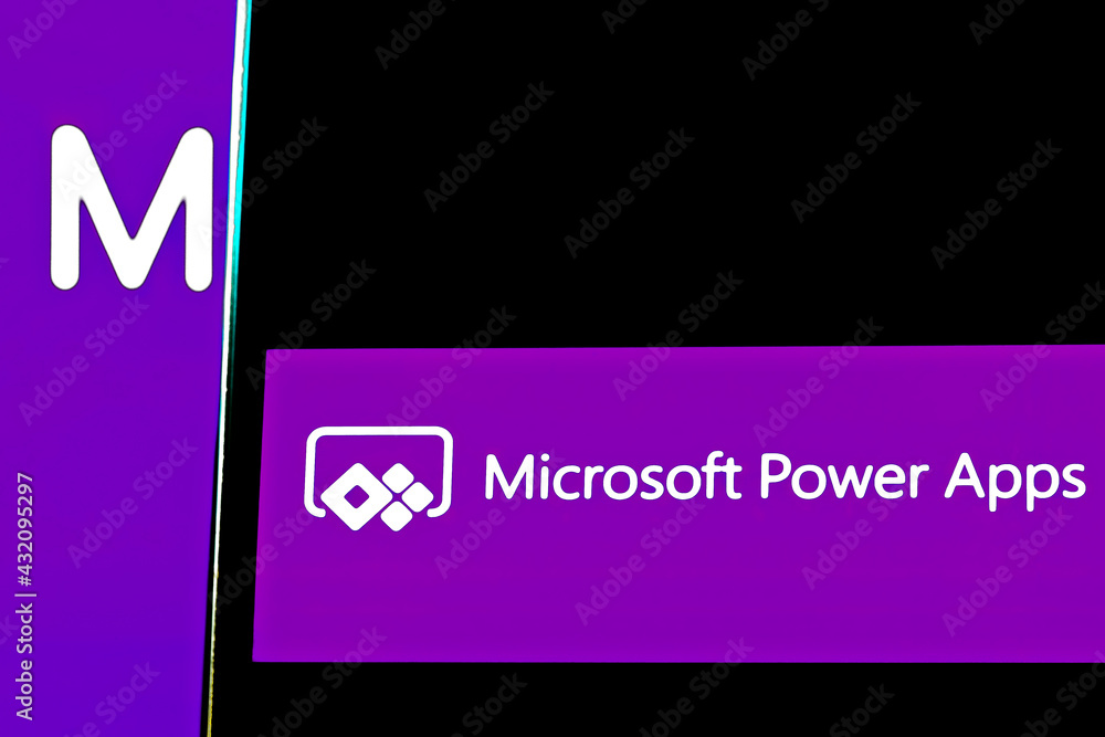 Editorial photo on Microsoft Power Apps theme. Illustrative photo for news about The Microsoft ...