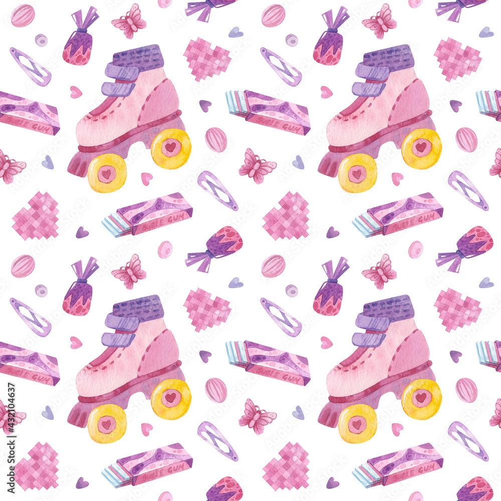 Purple Roller Skate Clip Art