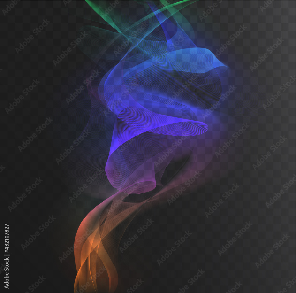 Gradient color wave flow, abstract effect vector illustration. Dynamic ...