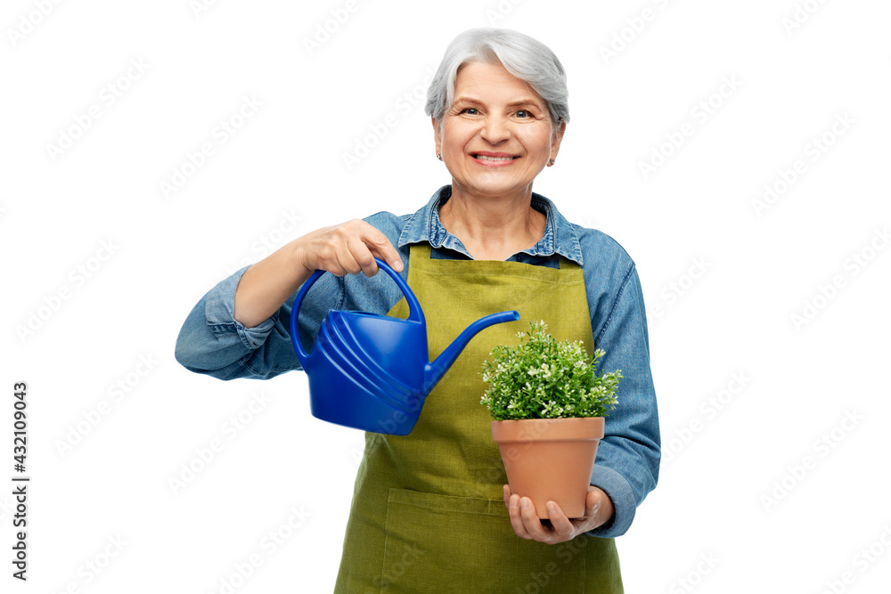 People Gardening White Background