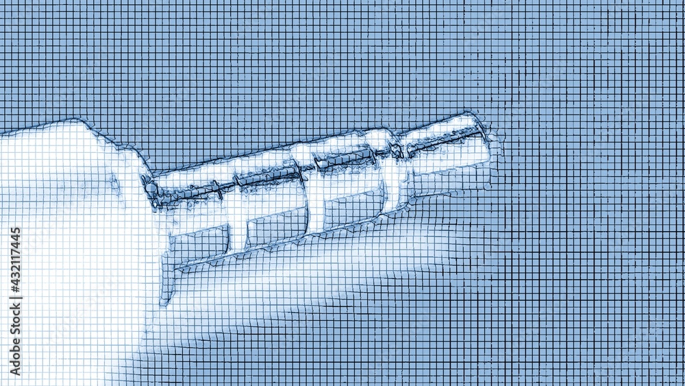 Abstract mini jack plug in matrix. Stylization under the abstract audio ...