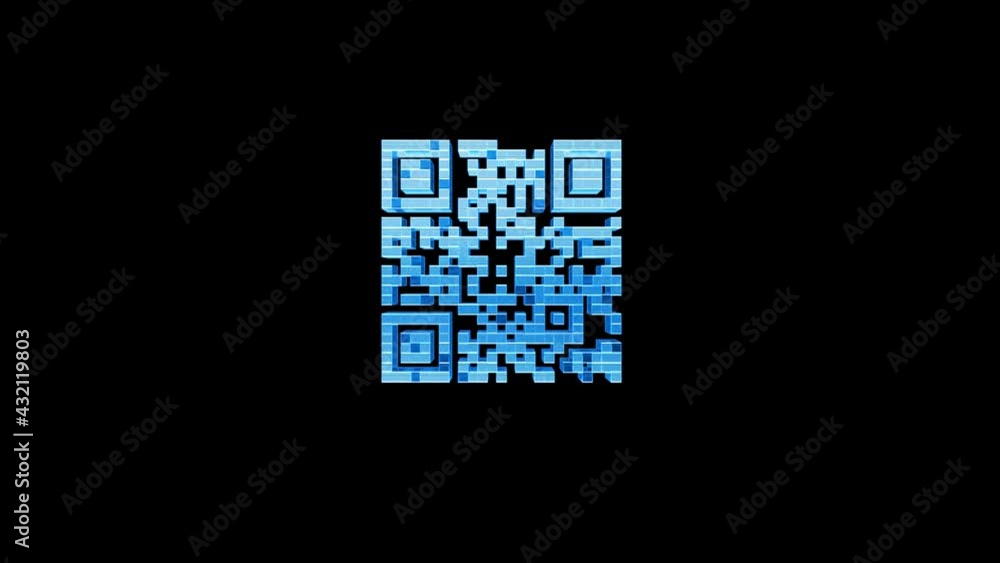 Holographic QR Code With Alpha Channel, Transparent Background, It can ...