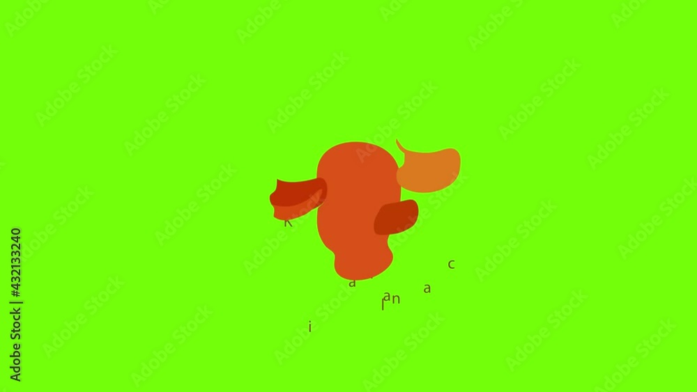 Balaclava icon animation cartoon object on green screen background ...