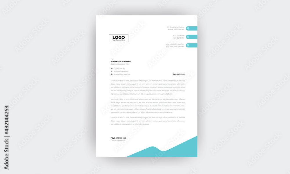 Simple creative modern letter head templates. Stock Vector | Adobe Stock