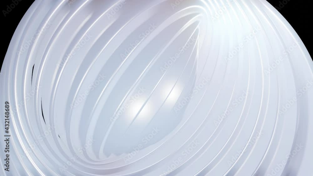 Video Stock 3D stylish abstract white background with rings or circles ...