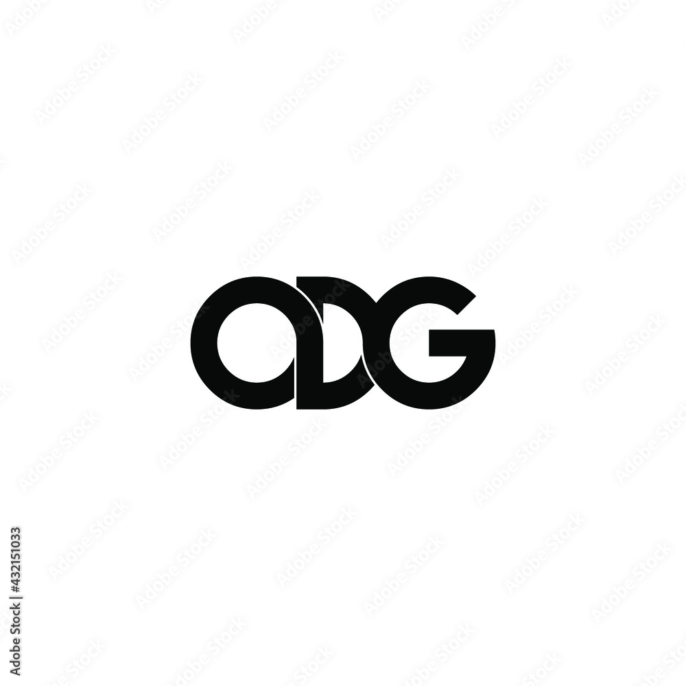 odg letter original monogram logo design Stock Vector | Adobe Stock