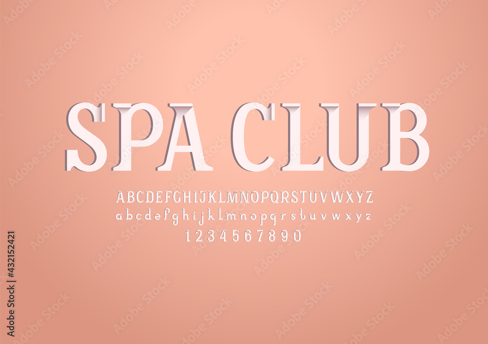 Vetor de Beauty slab serif font, original modern alphabet, trendy ...