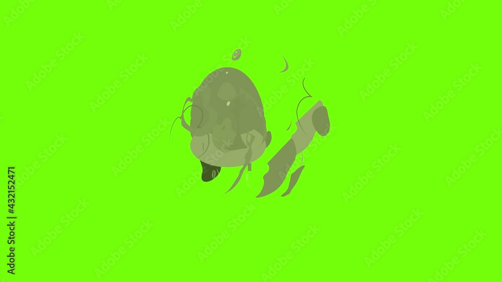 Helmet knight war icon animation cartoon object on green screen ...