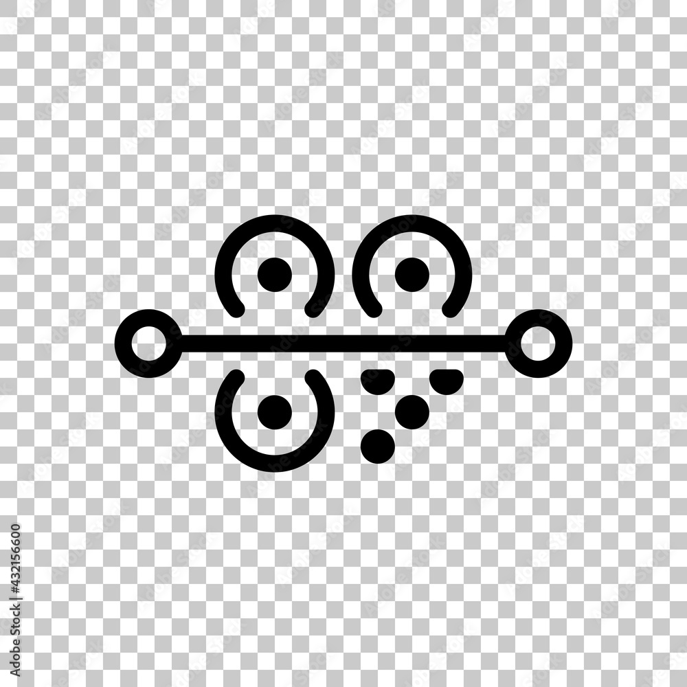 QR code, simple icon of mobile scanner. Black editable linear symbol on ...