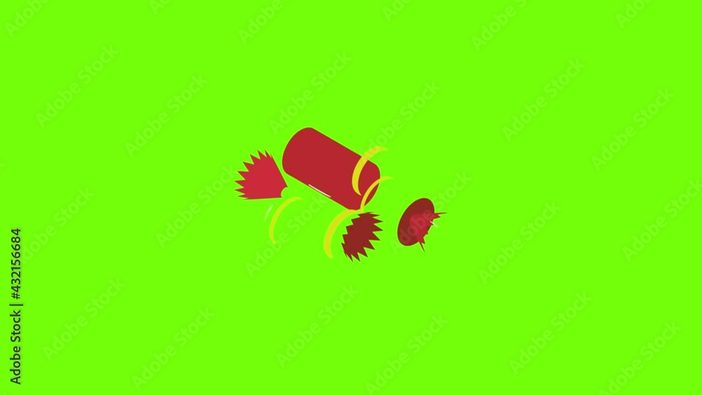 Christmas candy icon animation cartoon object on green screen ...
